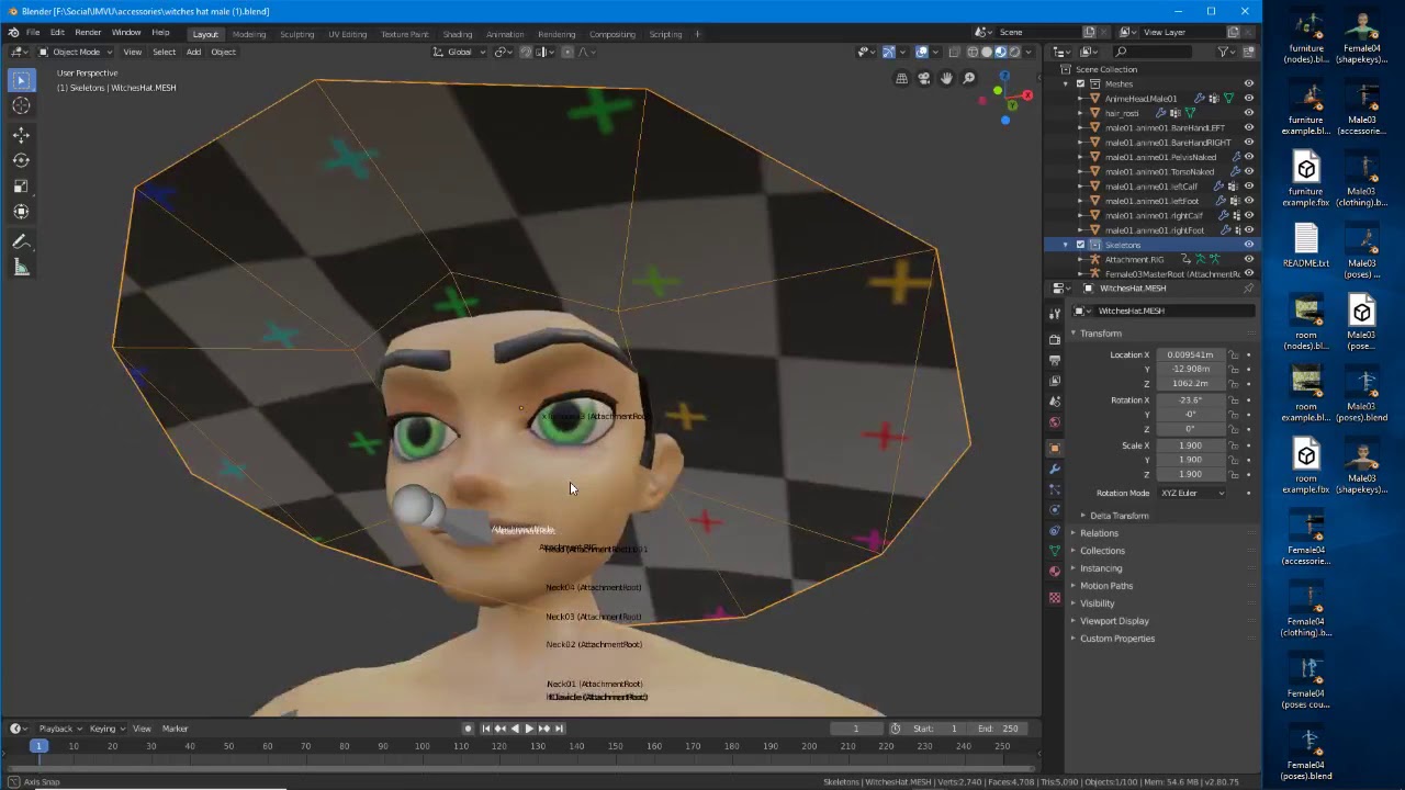 Making a Stick Wand Accessory (+ others) for IMVU using Blender 2.8 ...