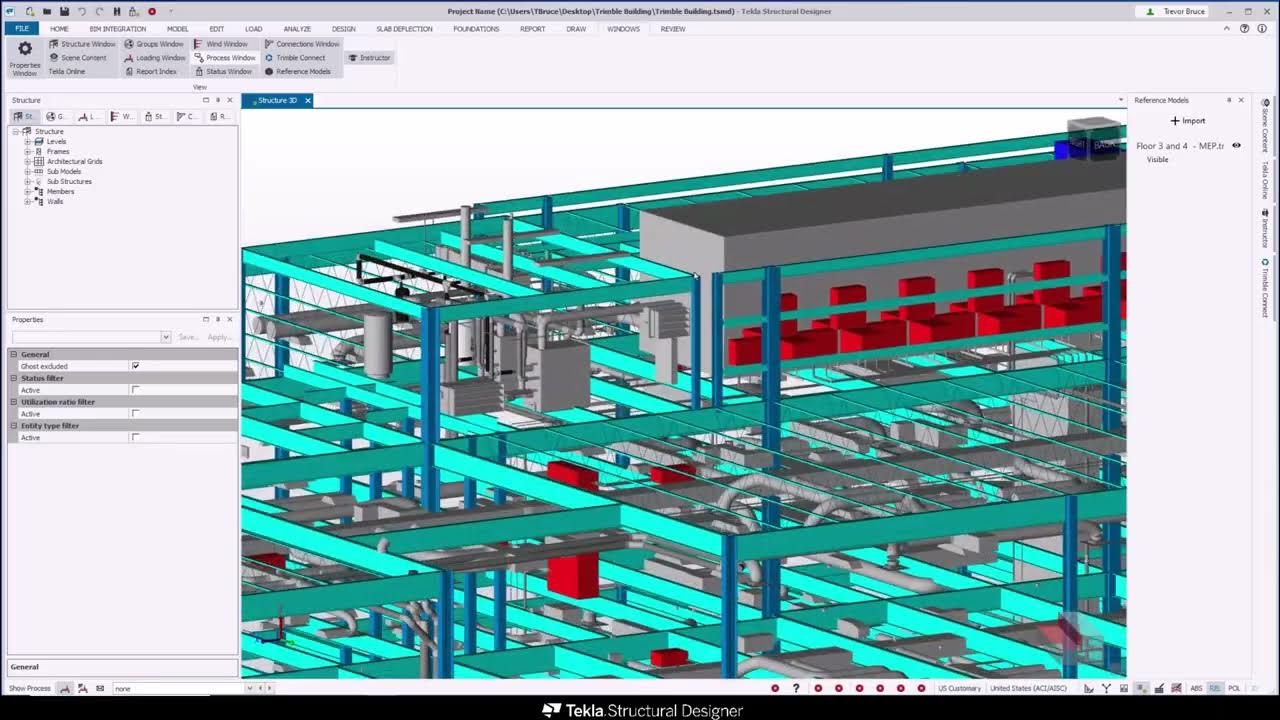 Reference Models in Tekla Structural Designer - YouTube