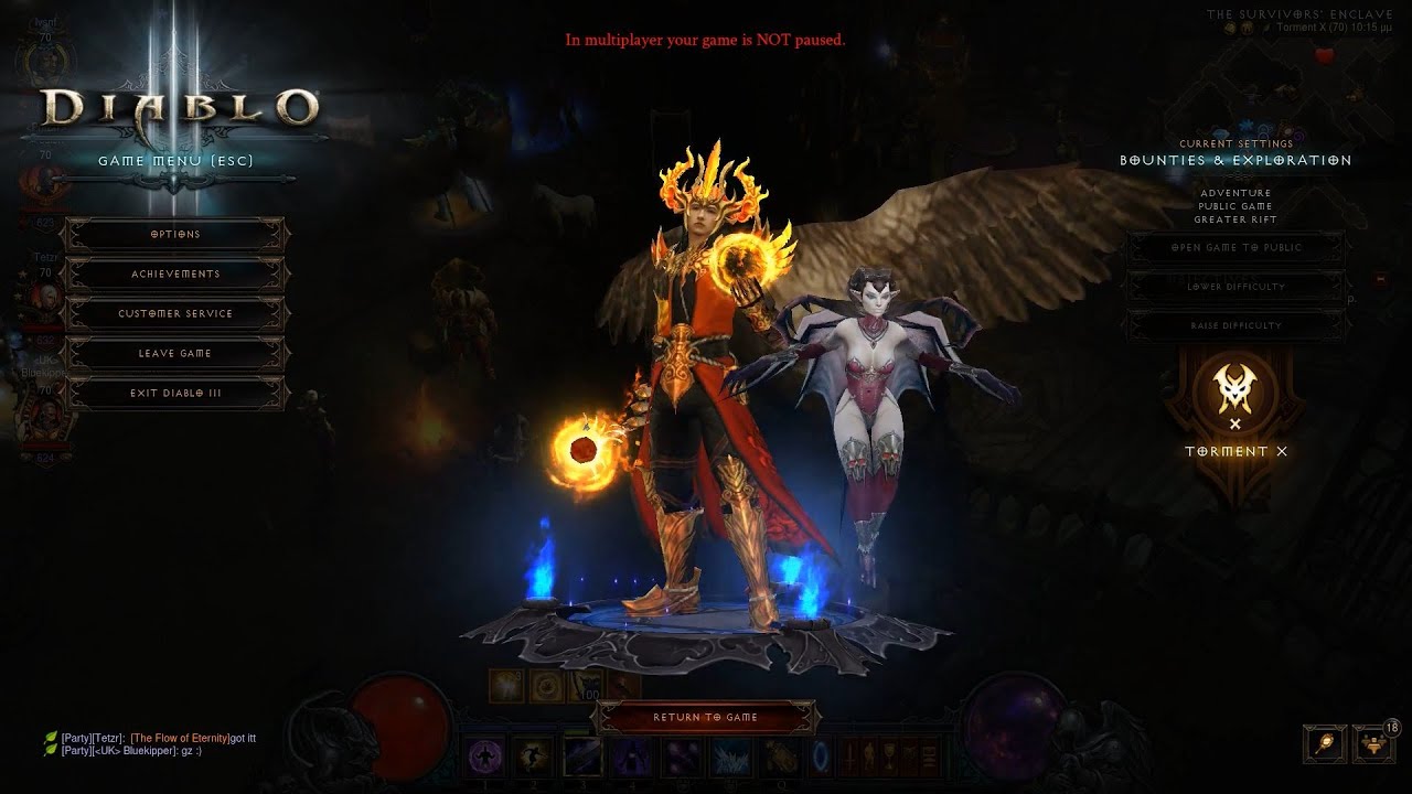 Diablo III Season 6 Firebird Archon Wizard P600+ Group GR 75 Speedfarm ...