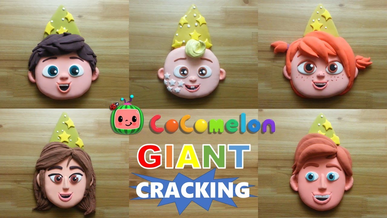 GIANT cocomelon happy new year family clay cracking collection 거대 코코멜론 ...