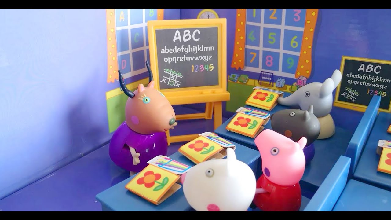 Peppa pig | Toy learning | Peppa Pig Classroom Share a Happy Holiday ...