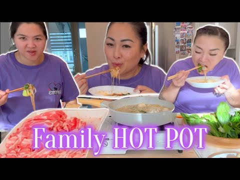 HOME MADE FAMILY HOT POT (ITS BEEN AWHILE) LETS EAT | SASVlogs
