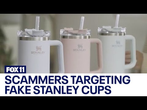 Scammers targeting people with fake Stanley cups - YouTube
