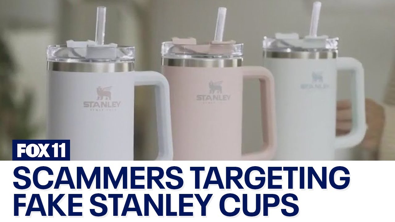 Scammers targeting people with fake Stanley cups - YouTube