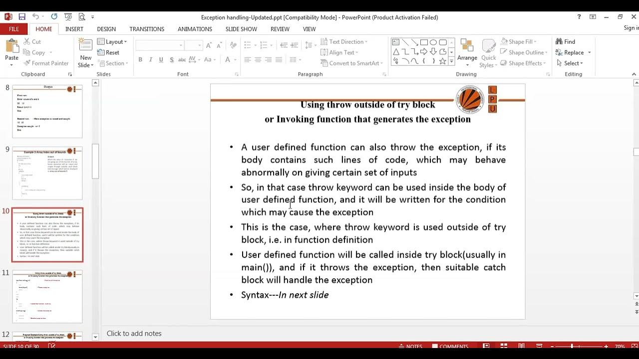 2 Exception handling - YouTube