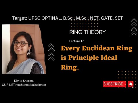 Euclidean ring is principle ideal R #divita #bsc_maths #ringtheory # ...
