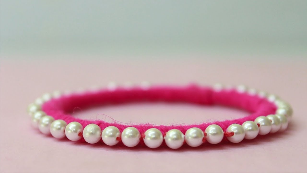 How to do silk thread Pearl Bangles/ Bangle Designs/ DIY Bangle ...