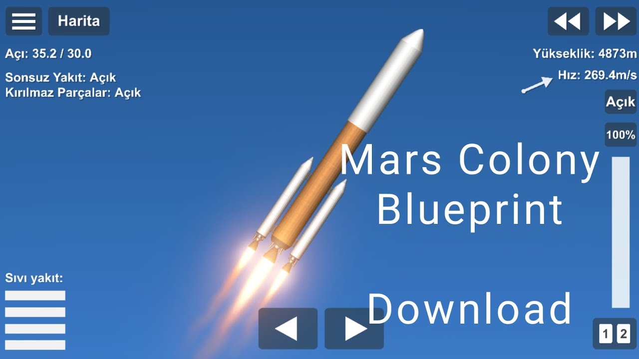Mars Colony Blueprint download (Bp edit)#spaceflightsimulator - YouTube