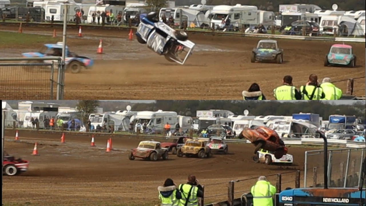 Crashes & near misses at Blyton Autograss, Easter 2023 - YouTube
