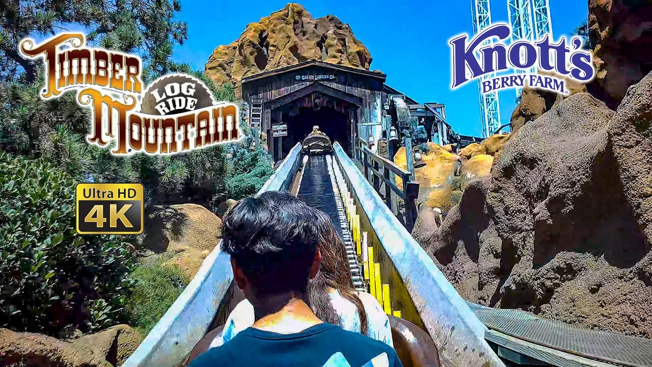 2022 Timber Mountain Log Ride On Ride 4K POV Knott's Berry Farm Sit ...