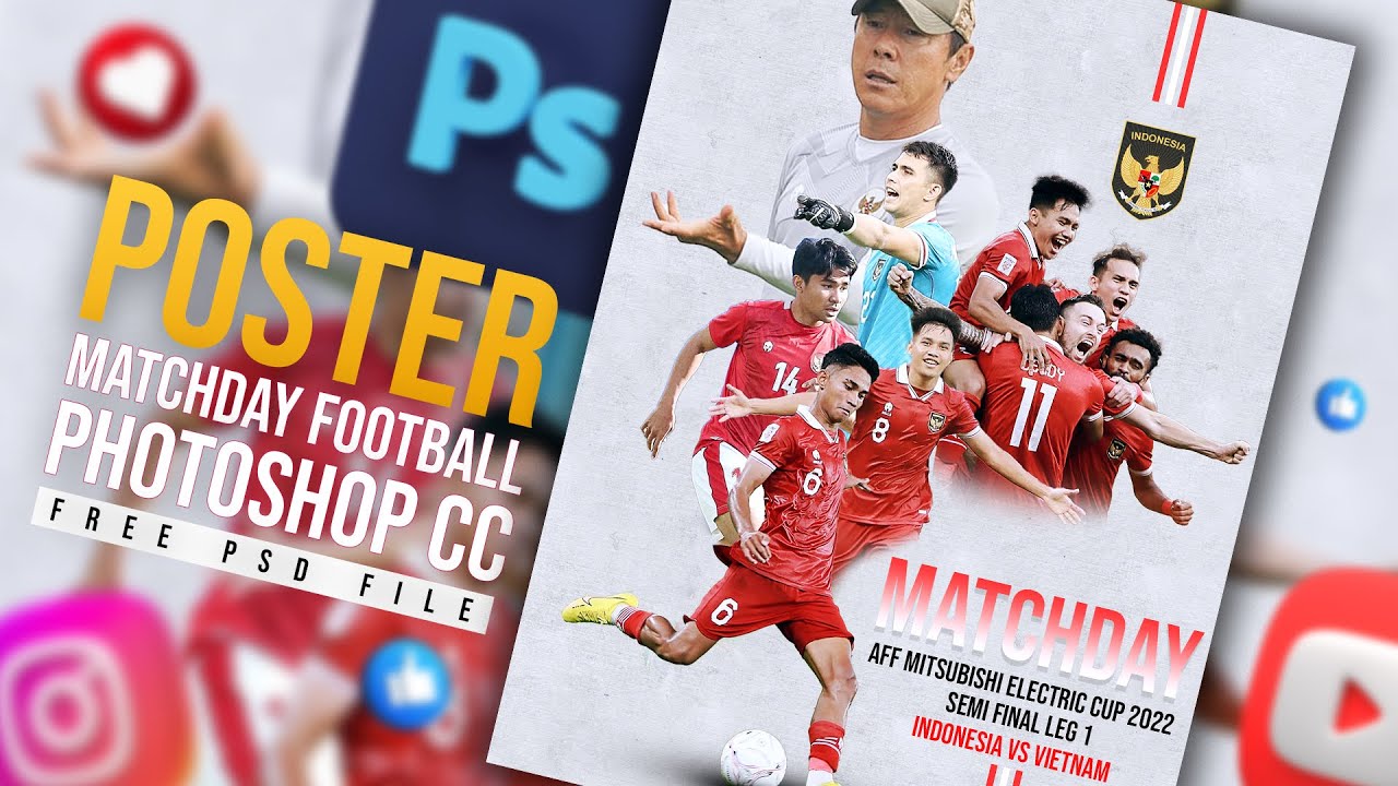 Poster Matchday Timnas Indonesia || Basic Matchday Poster Photoshop ...
