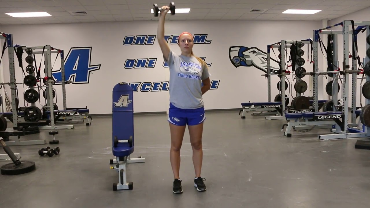 DB SA STANDING SHOULDER PRESS - YouTube