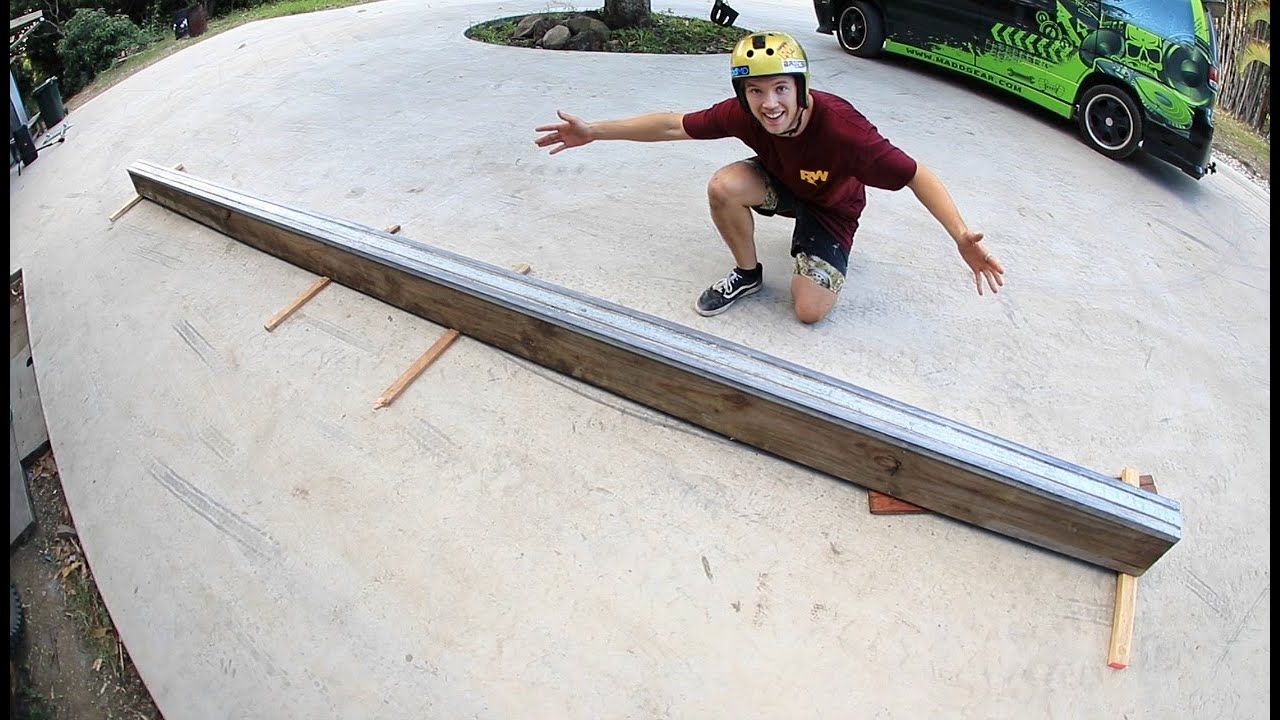 MAKING A 20 FOOT GRIND RAIL! - YouTube