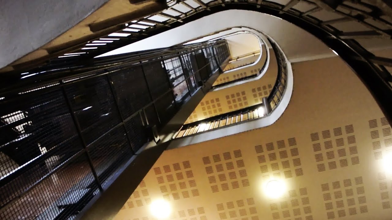 1952 KONE traction elevator (1984 mb KONE) @ Hotel** Finn in Helsinki ...