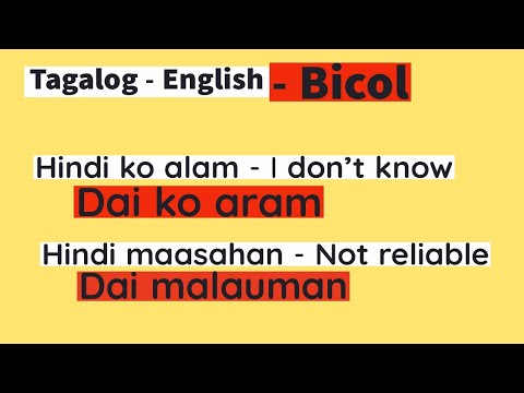 Let's Translate this Tagalog Expressions | Tagalog - English Bicol ...
