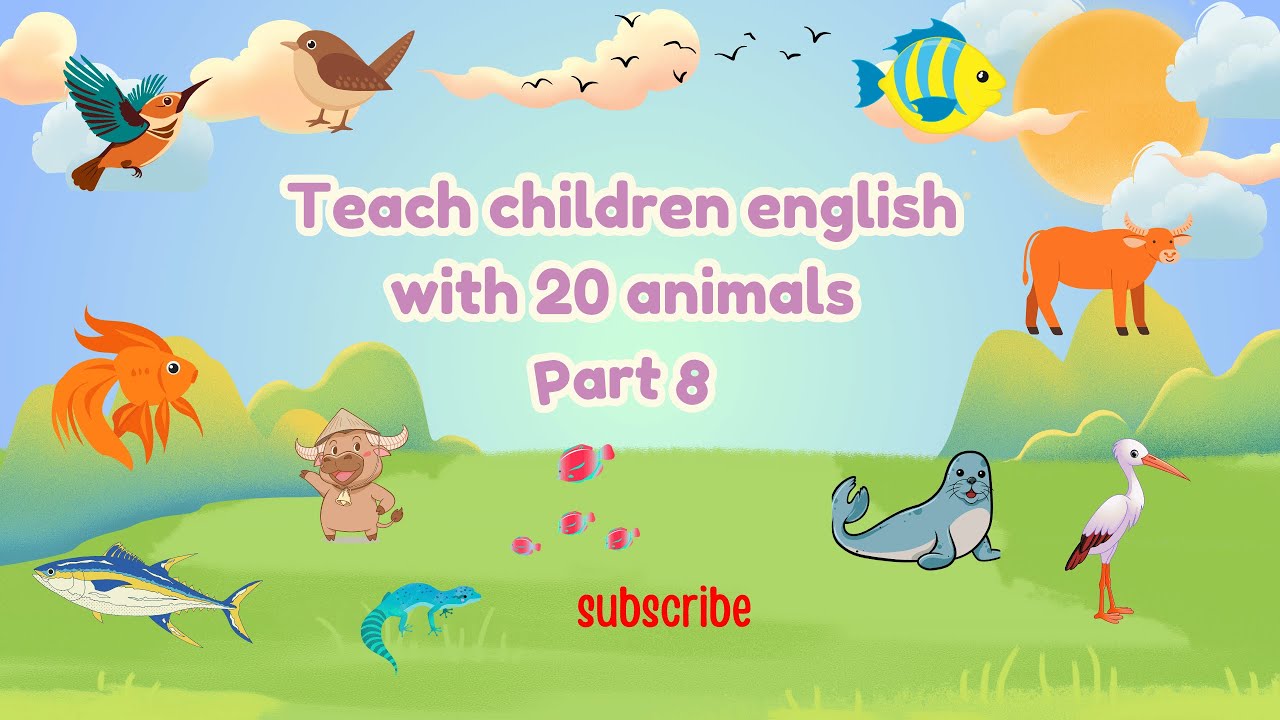 20 ANIMALS Kids NEED to Know in English for Beginners! - Part 8 - YouTube