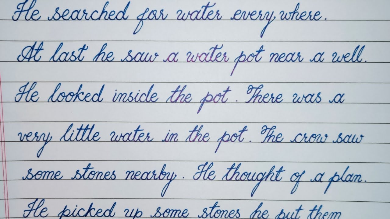 Beautiful cursive handwriting story writing! practice cursive ...