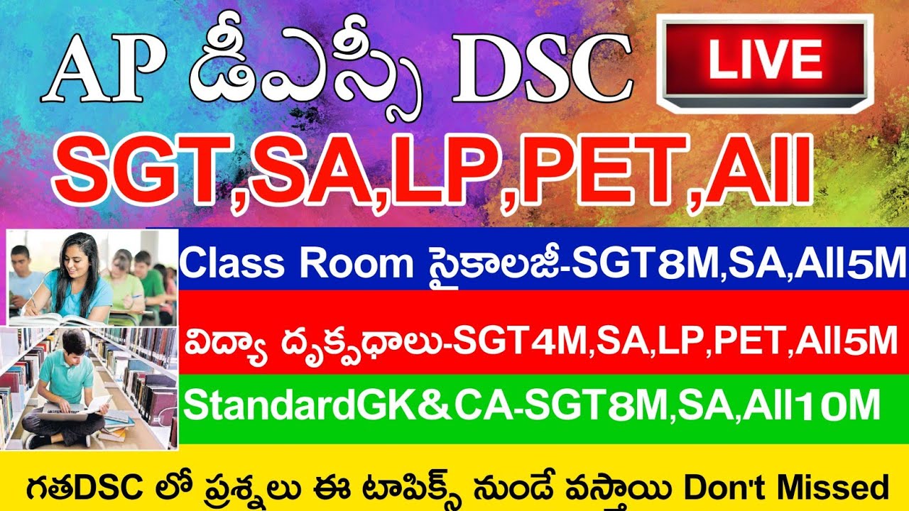Ap Dsc Model Papers with Answers | Ap Dsc Class Room Psychology | Gk ...