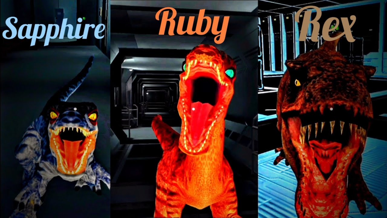 jogando Dino terror 3: Jurassic escape com a Sapphire e com a ruby e ...