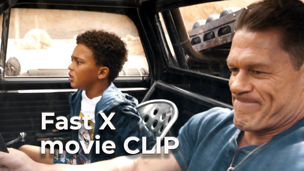 Fast X (2023) Movie Clip 'Jakob and Little B escape in the cannon car ...