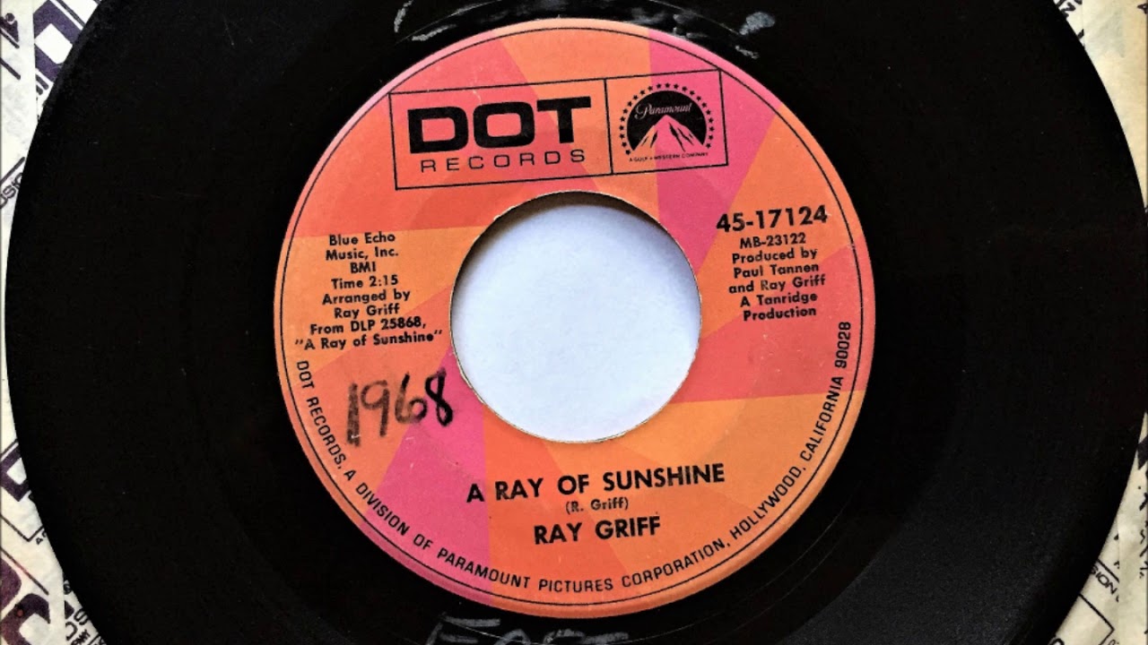 A Ray Of Sunshine , Ray Griff , 1968 - YouTube