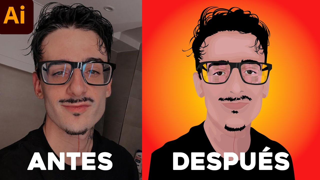 Como dibujar a RickyEdit | Adobe illustrator TUTORIAL vector Art - YouTube