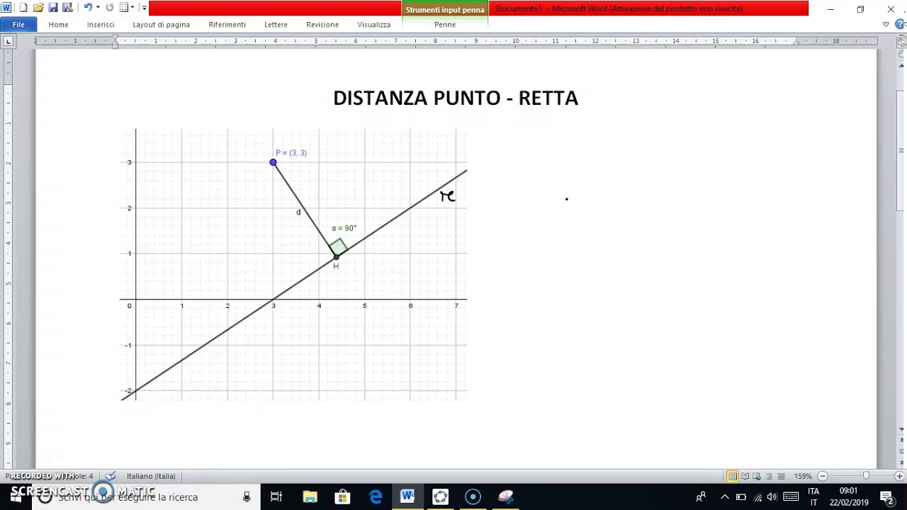 Distanza punto retta - YouTube