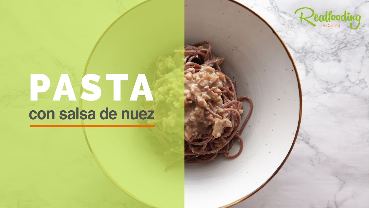 PASTA CON SALSA DE NUEZ | Una idea vegana y muy sabrosa - YouTube