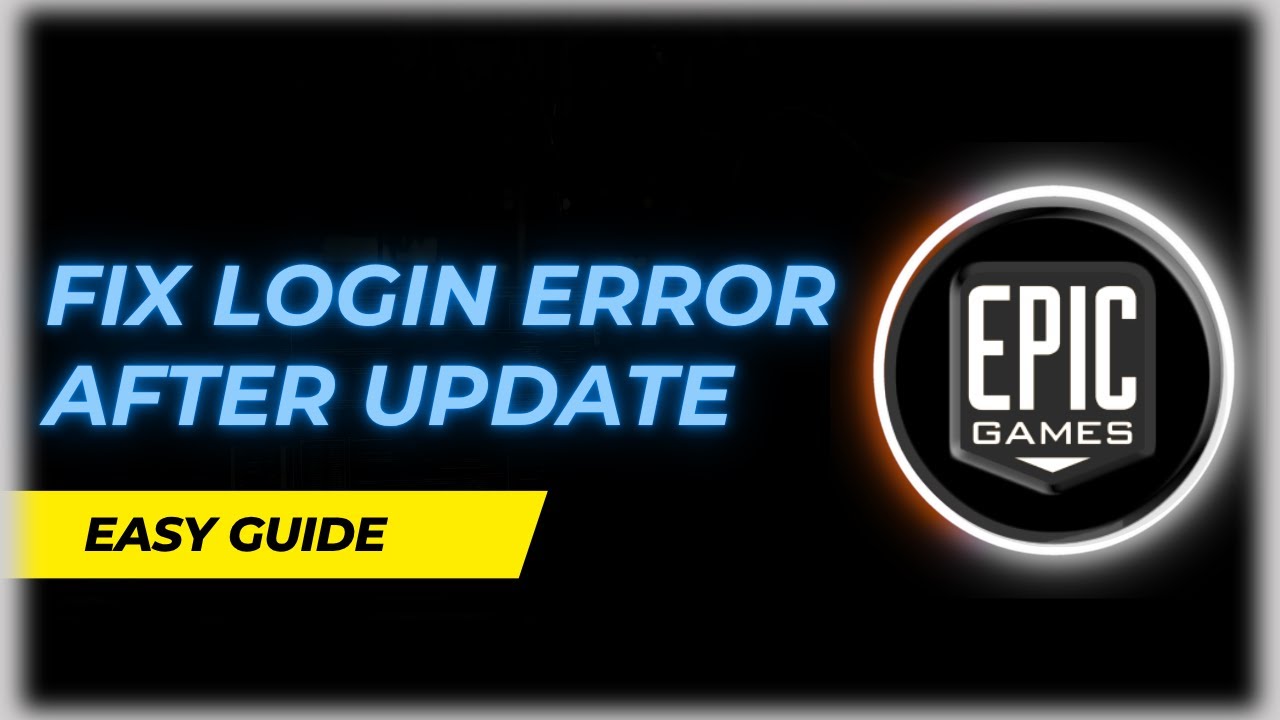 How to Fix Epic Games Login Problem After Update - YouTube