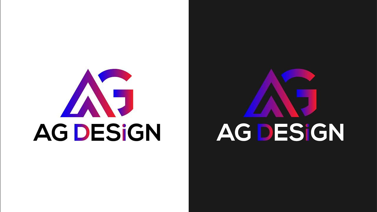 HOW TO AG logo design - Adobe illustrator tutorial ( HLG STUDIO ...
