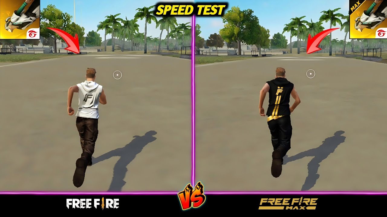 FREE FIRE VS FREE FIRE MAX SPEED TEST / GARENA FREE FIRE - YouTube
