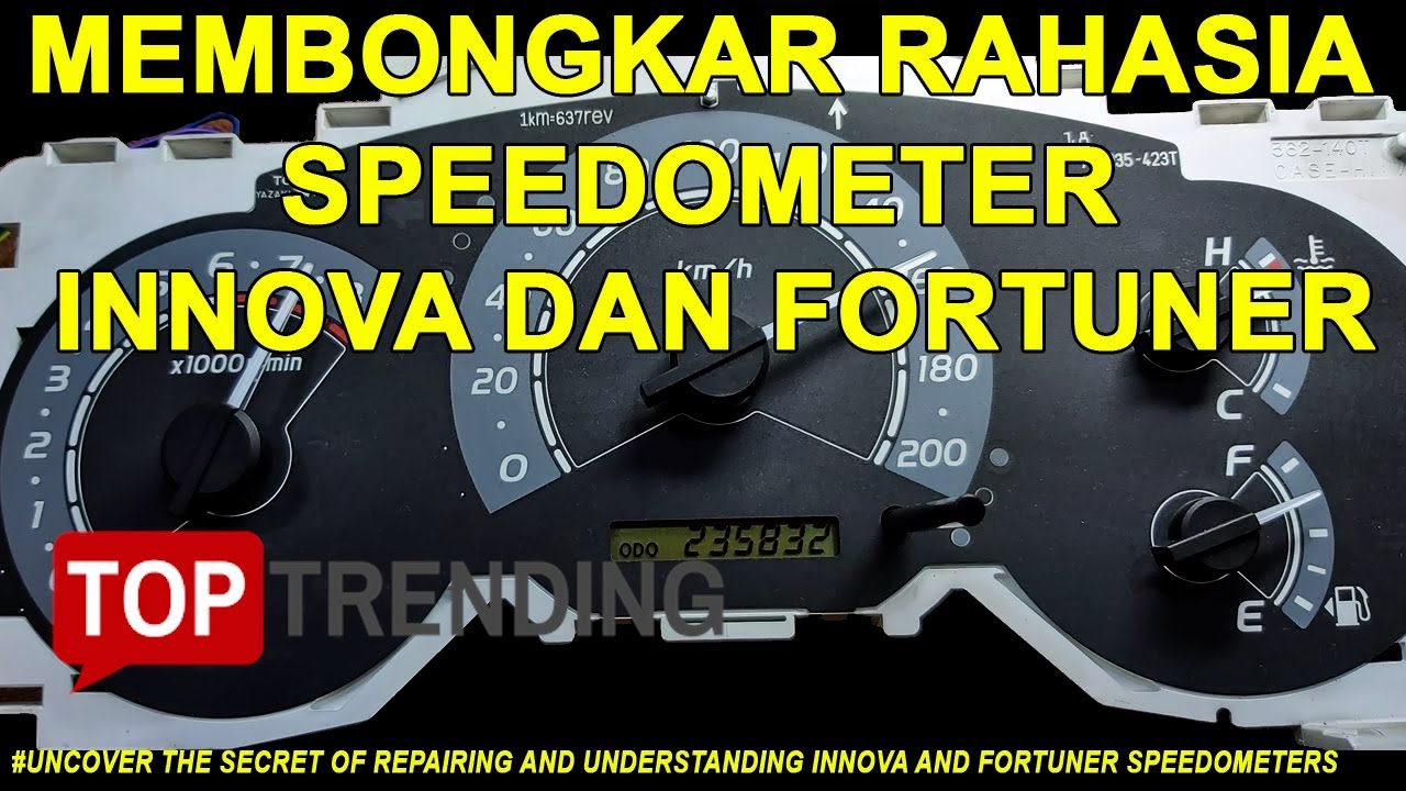 Cara Memperbaiki Serta Memahami Pola Kerja Speedometer Innova dan ...