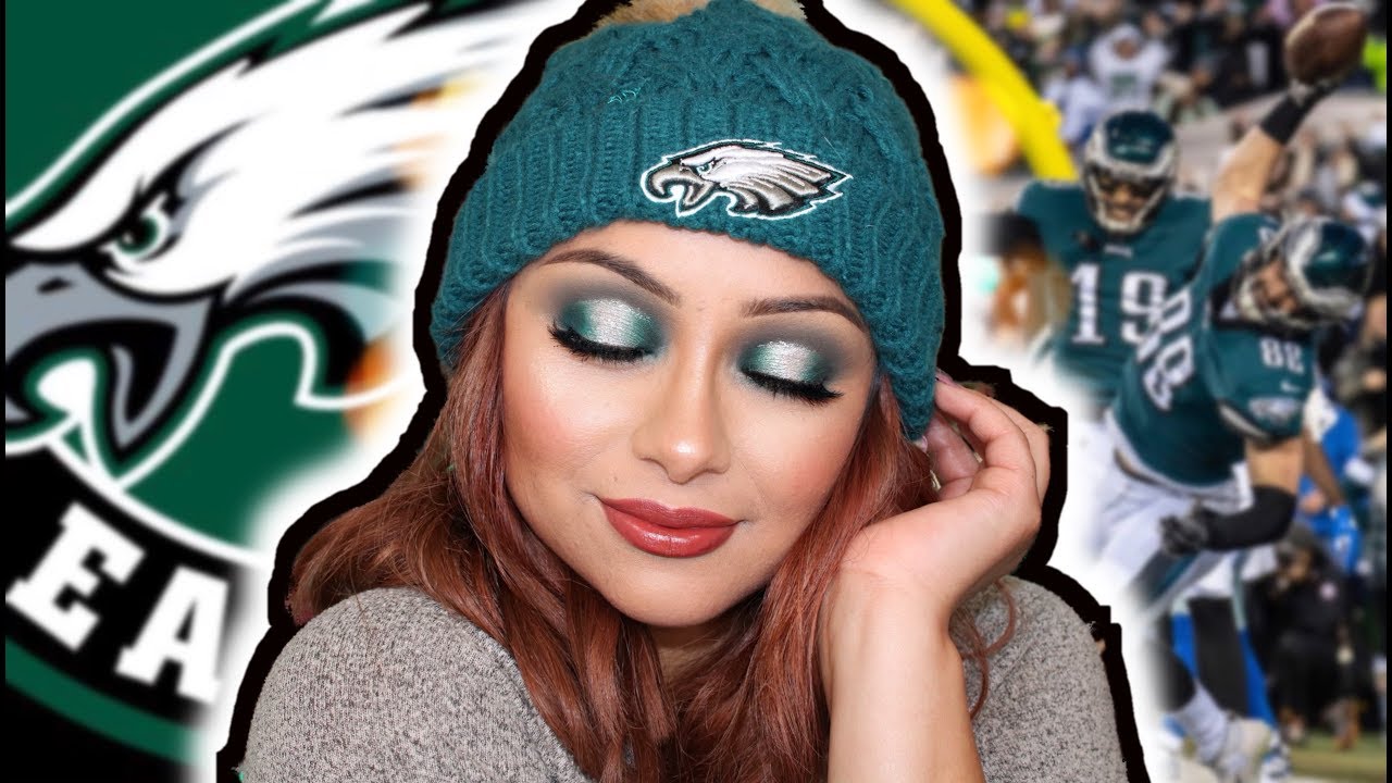 PHILADELPHIA EAGLES MAKEUP TUTORIAL |NFL MAKEUP SERIES - YouTube
