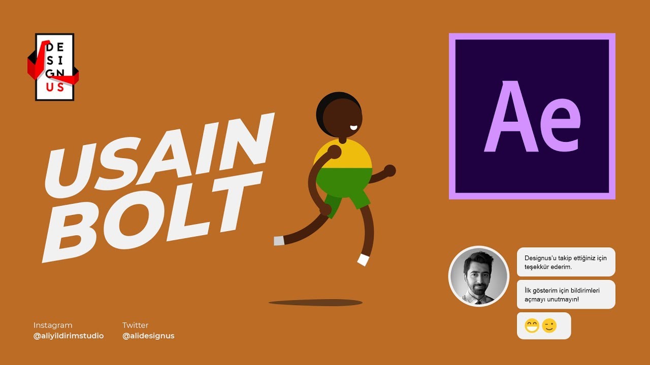 #3 Usain Bolt Animasyonu (Tek Part) - After Effects Atölyesi - YouTube