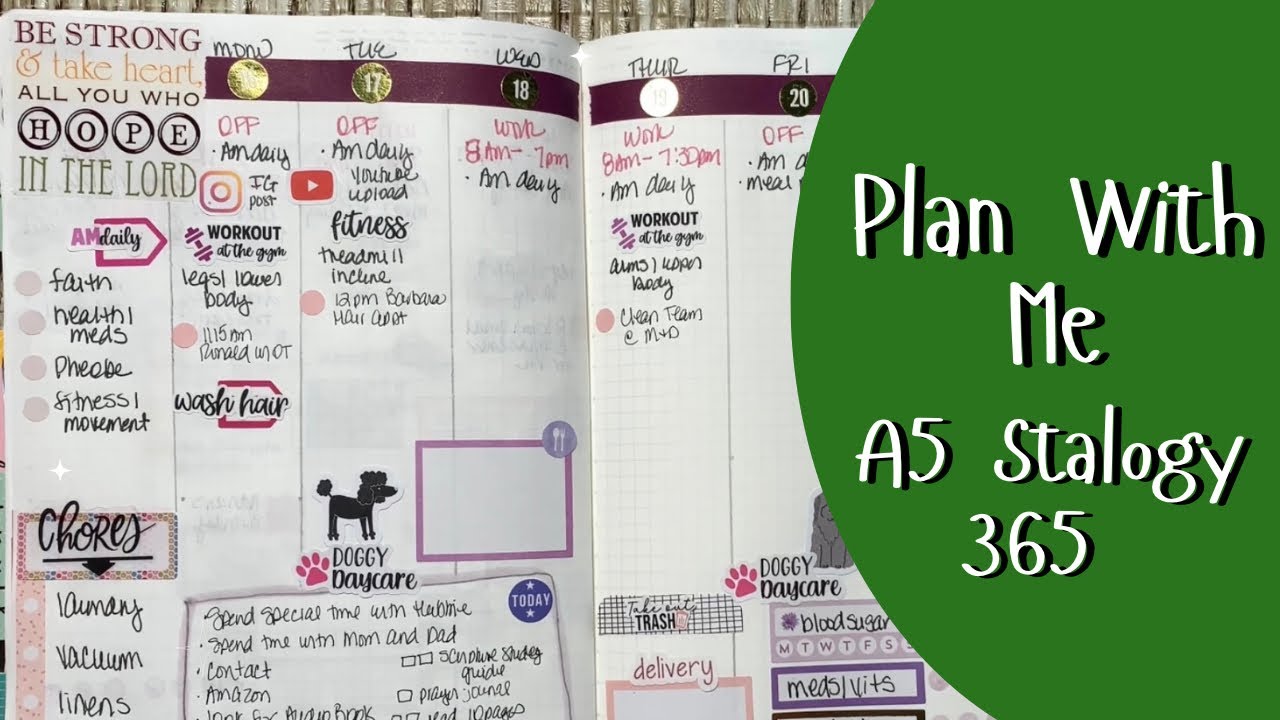 A5 Stalogy 365 Plan With Me | 16 thru 22 October 2023 | No Sticker Kit ...