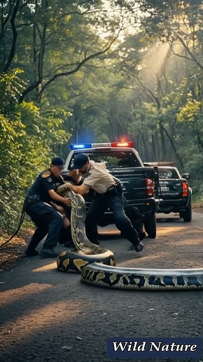 Emergency police rescue dog swallowed by giant python - YouTube