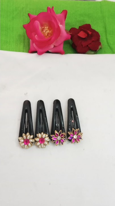 How to make tic tac clip at home part#424 # flower shape hair tic tac ...