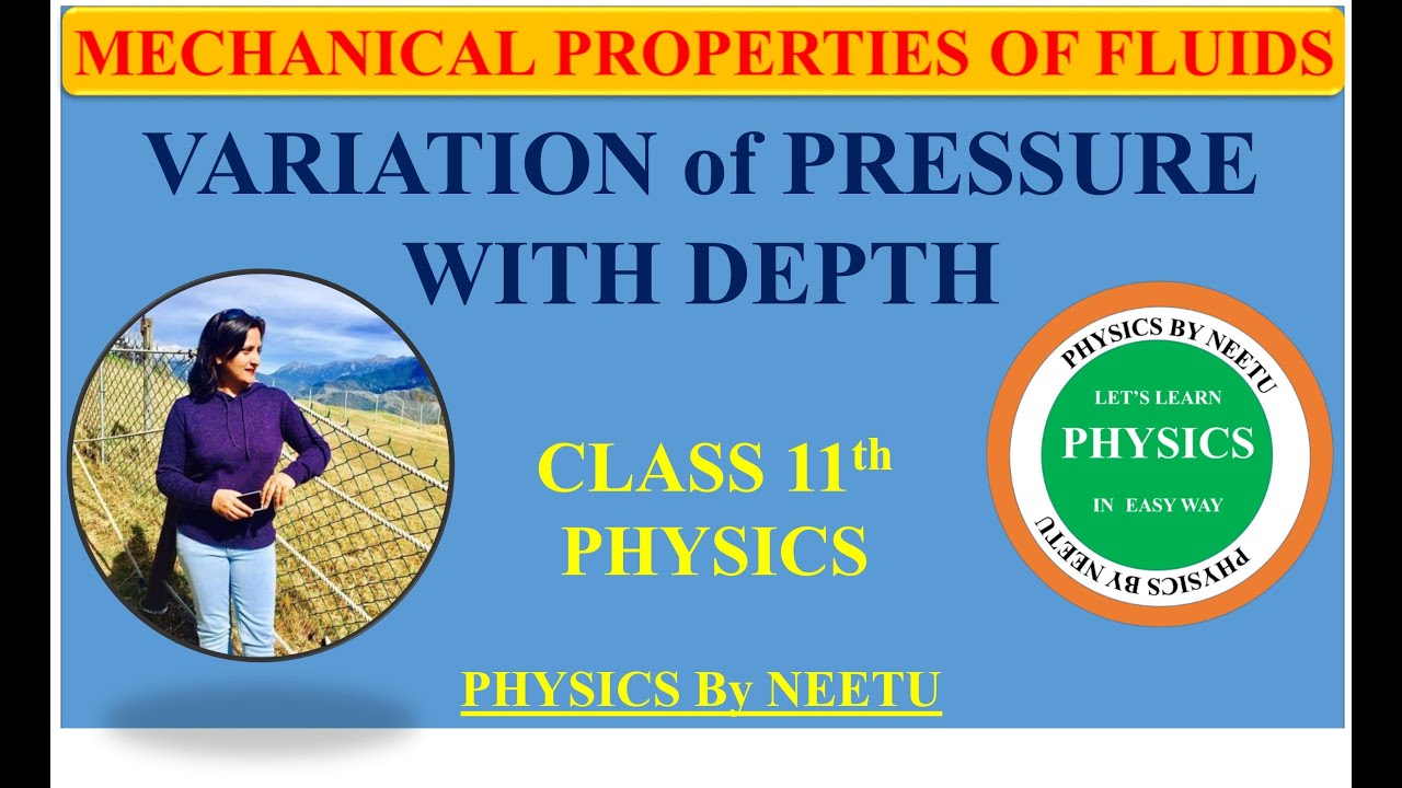Variation of Pressure with depth | Chapter 9 Mechanical properties of ...