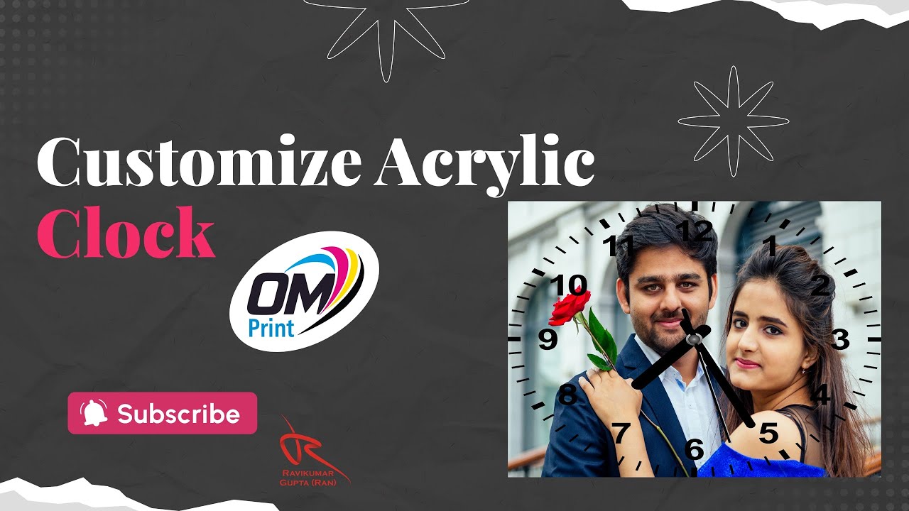 Printing on Acrylic Sheet Customize Clock - YouTube