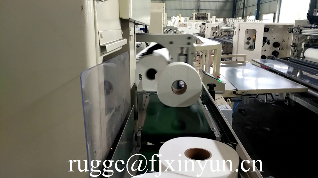 High speed automatic small bobbin paper band saw cutting machine - YouTube