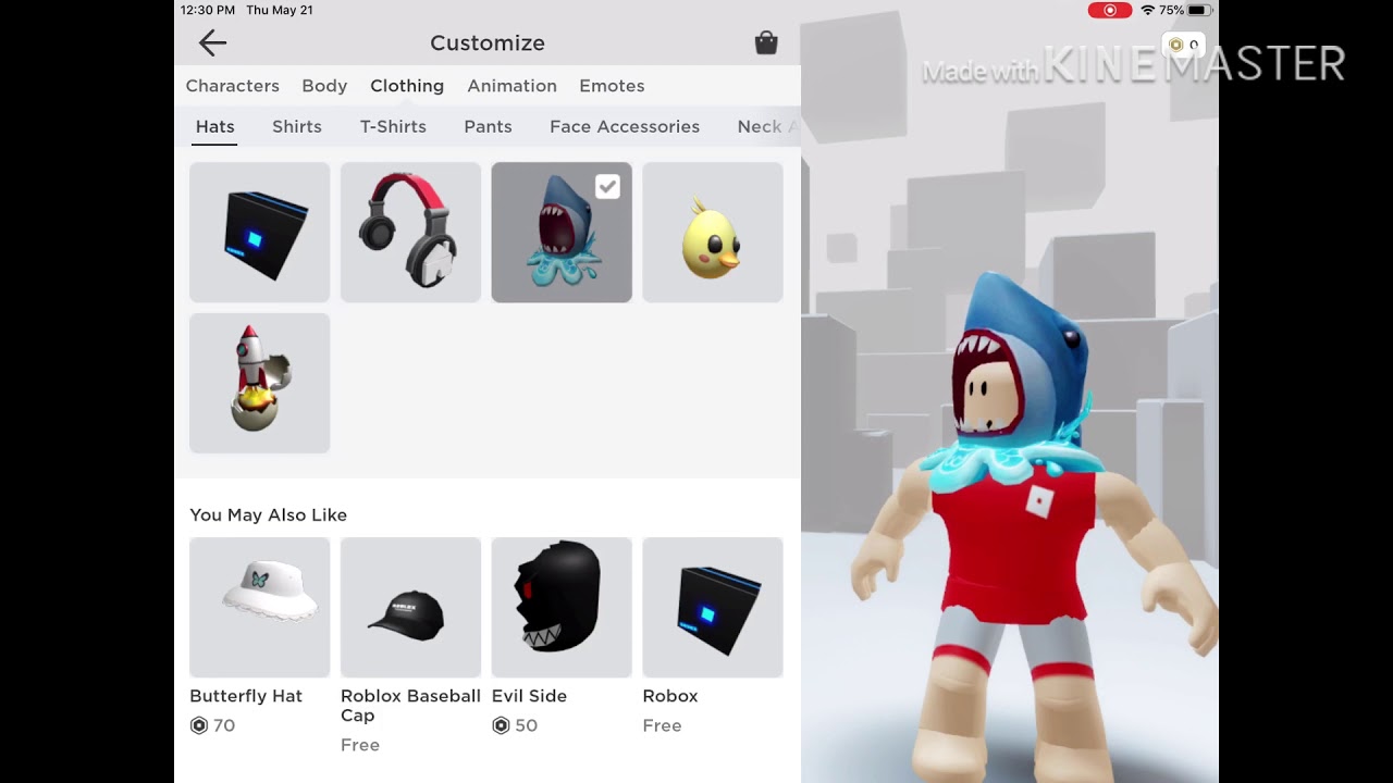 Making a shark avatar (0 robux) - YouTube