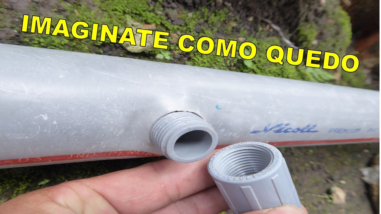 Como CONECTAR o INSERTAR tubos de PVC delgado en tubos GRUESOS de agua ...