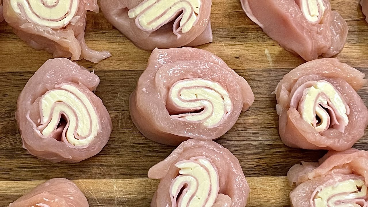 Mini Cordon bleu! Chicken balls, great snack recipe. - YouTube