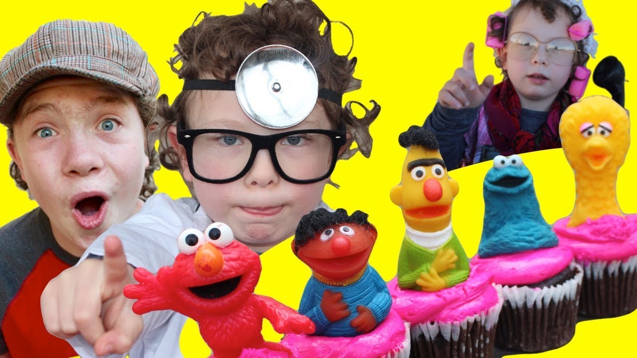 Sesame Street Five Little Monkeys with Elmo, Bert, Ernie, Cookie ...