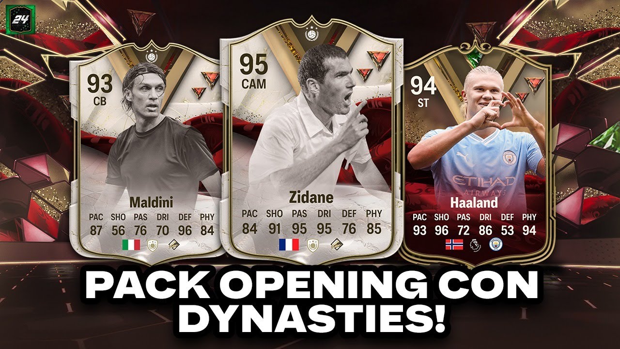 PACK OPENING CON ZIDANE 95, MALDINI 93 Y HAALAND 94! - YouTube