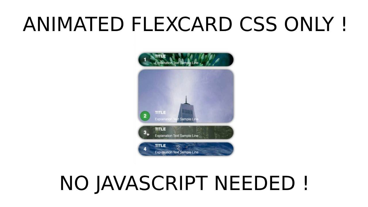 How To Create A Stunning Flexbox Image Cards With Css Only Expandable 3159
