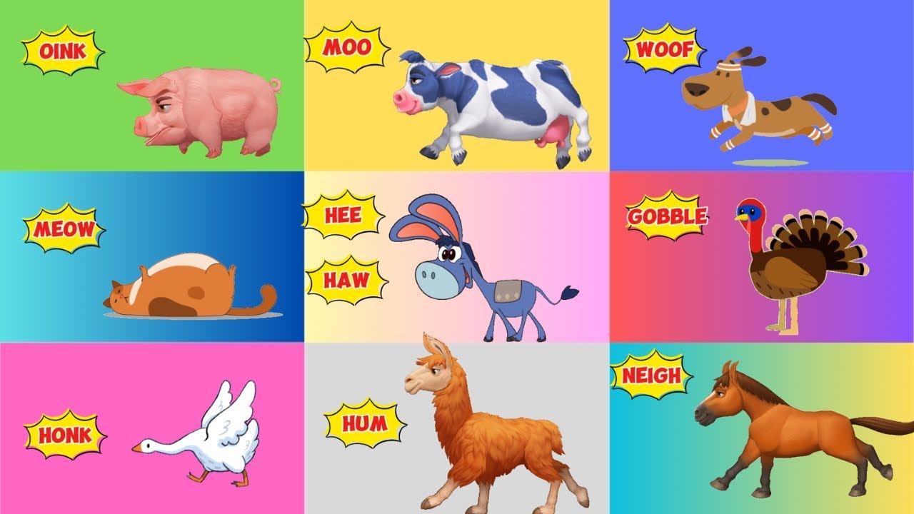 Farm Animal Sounds Song T250108 | Oink Oink TV | Nursery Rhymes - YouTube