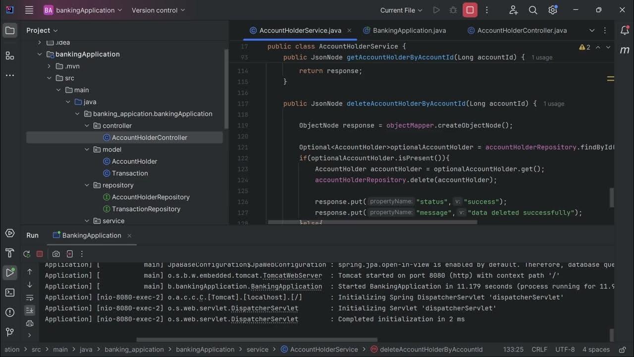 Java Project - Banking Application | CRUD Operations in Java + Spring ...