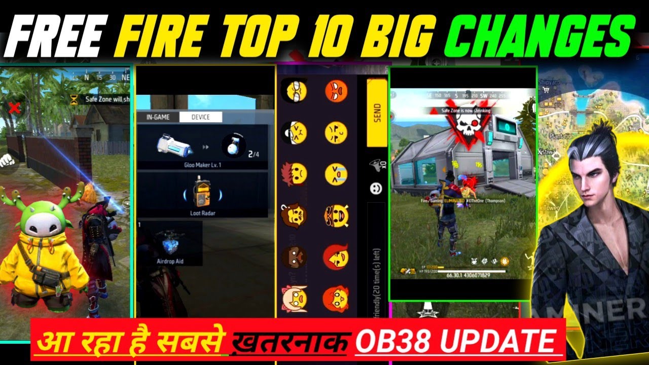 Free Fire New Ob38 Update All Changes | Free Fire New Patch 11 January ...