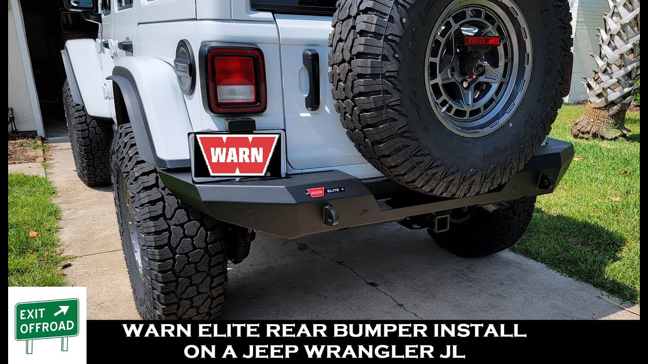 WARN Elite Rear Bumper Install on a 2023 Jeep Wrangler JL Rubicon - YouTube